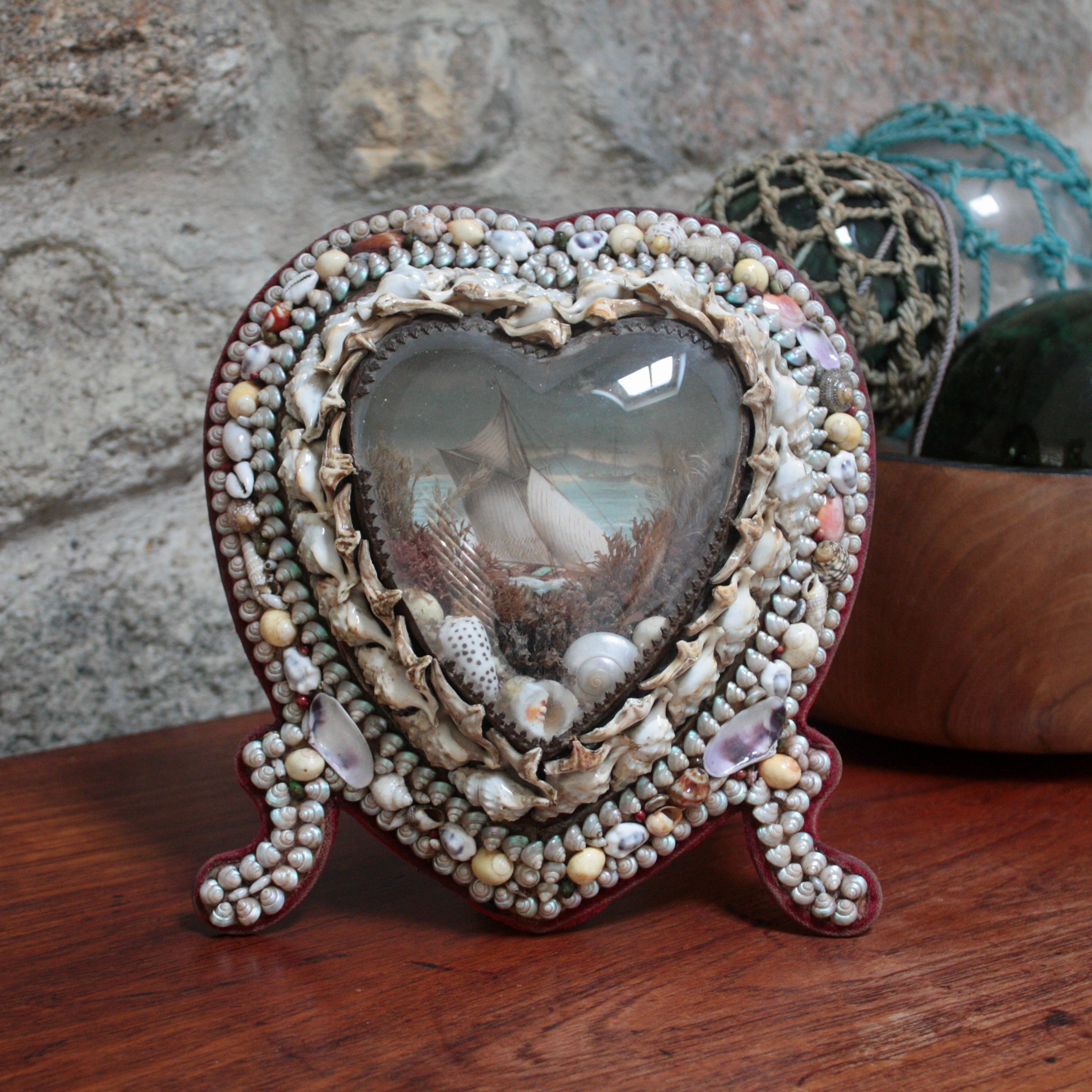 z ... sold ... victorian keepsake love token shell sailors valentine ...